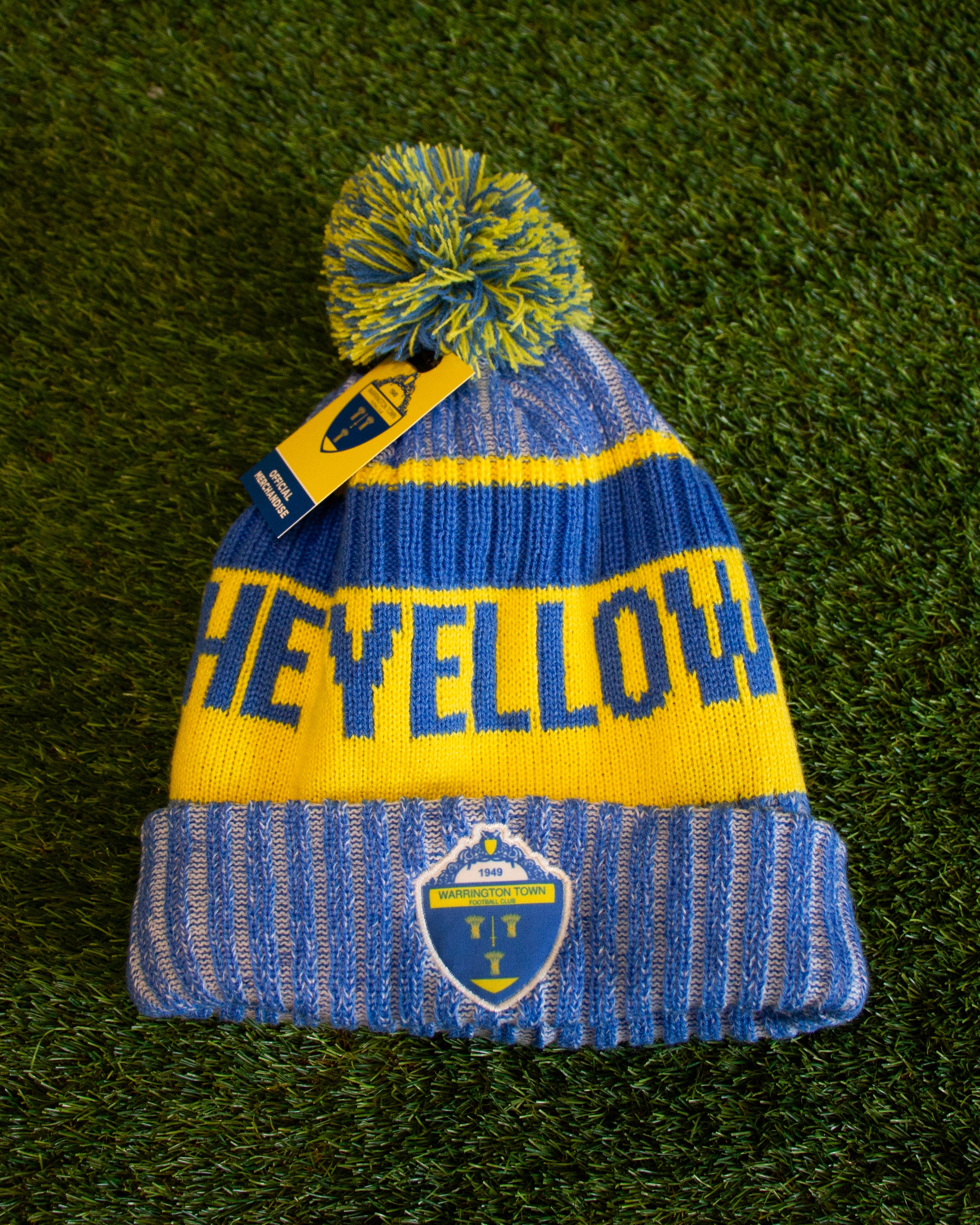 The Yellows Bobble Hat – Warrington Town Club Shop